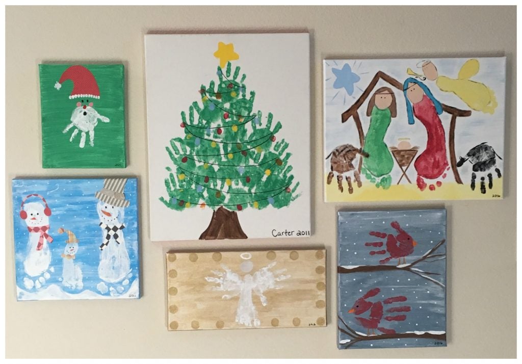 Christmas Hand Print Art, Christmas Home Tour, and an Easy and ...